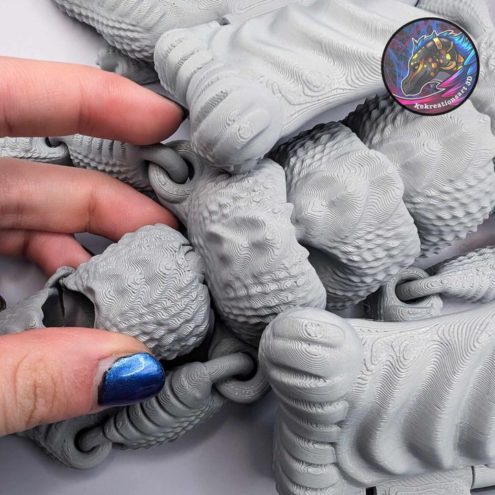 3D Printable Flexi Dragon Finger Arm Puppet by Kirsten M