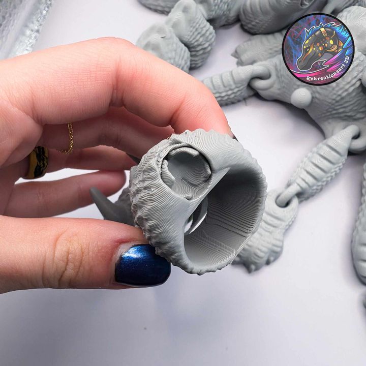 3D Printable Flexi Dragon Finger Arm Puppet by Kirsten M