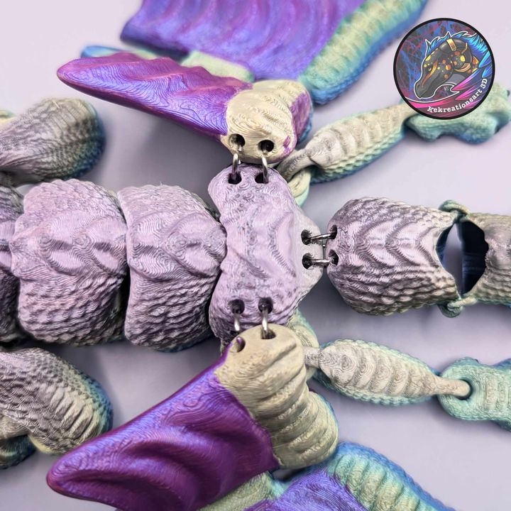 3D Printable Flexi Dragon Finger Arm Puppet by Kirsten M