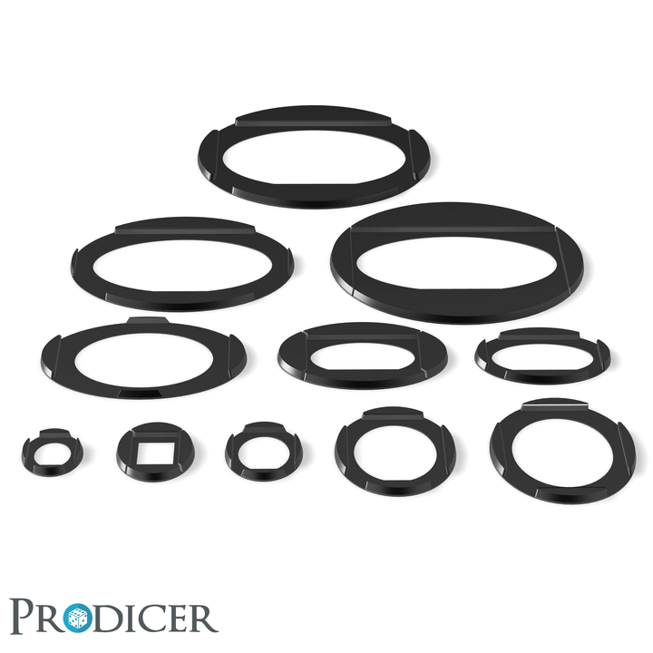 3D Printable Base Adapter Square to Round or Oval by Markus Schittkowski