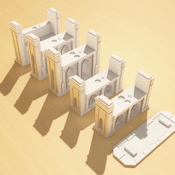 3D Printable Concretium - modular bridges by LumosMiniatureTerrain