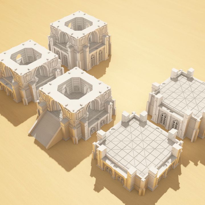 3D Printable Concretium - modular bridges by LumosMiniatureTerrain