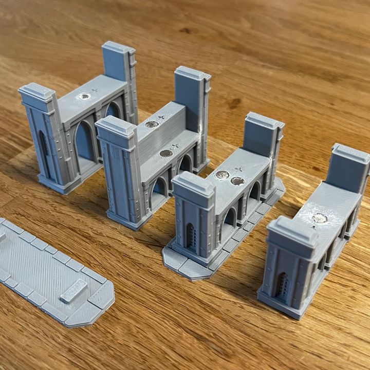 3D Printable Concretium - modular bridges by LumosMiniatureTerrain