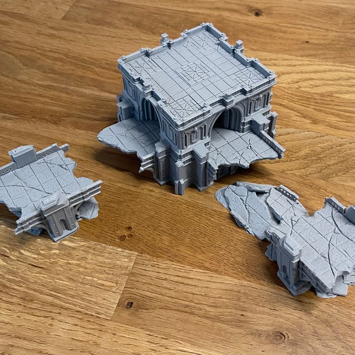 3D Printable Concretium - modular bridges by LumosMiniatureTerrain