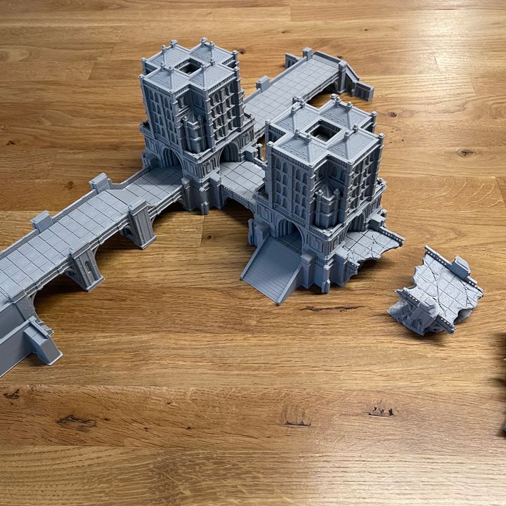 3D Printable Concretium - modular bridges by LumosMiniatureTerrain