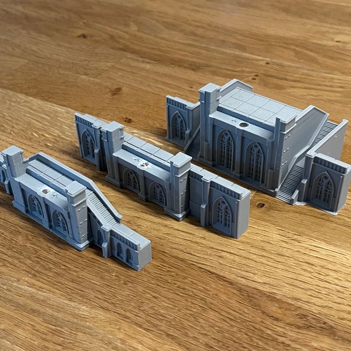 3D Printable Concretium - modular bridges by LumosMiniatureTerrain
