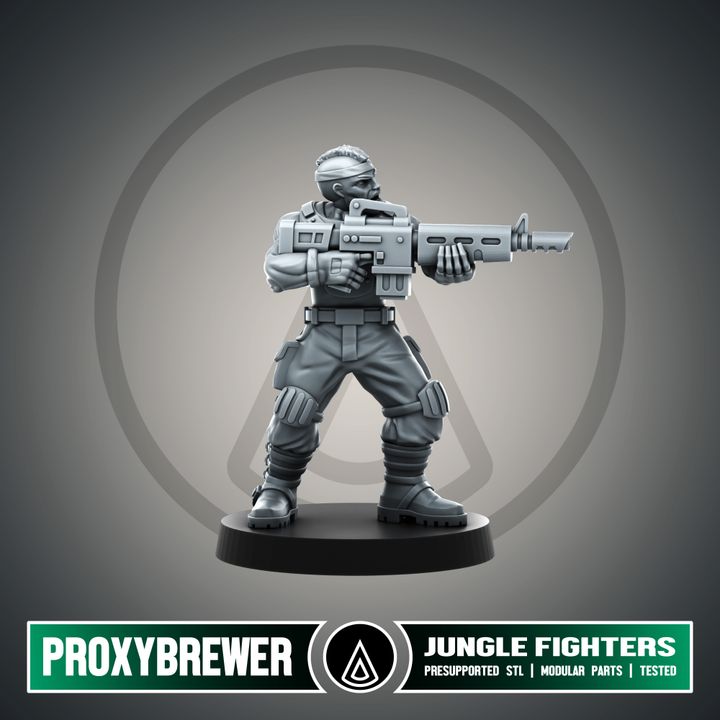 3D Printable ProxyBrewer Jungle Fighters - Male Squad Builder by ...