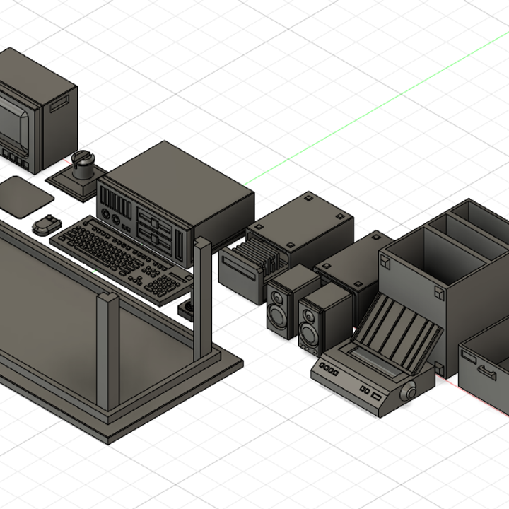 3D Printable vintage pc mini set by Jacob Bullock