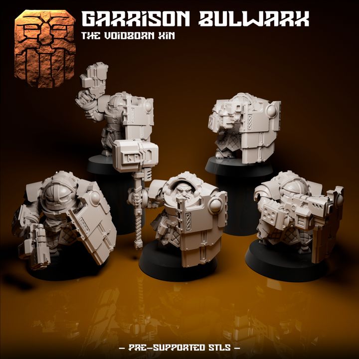 3D Printable Garrison Bulwark - Presupported by Forged in Fury Miniatures