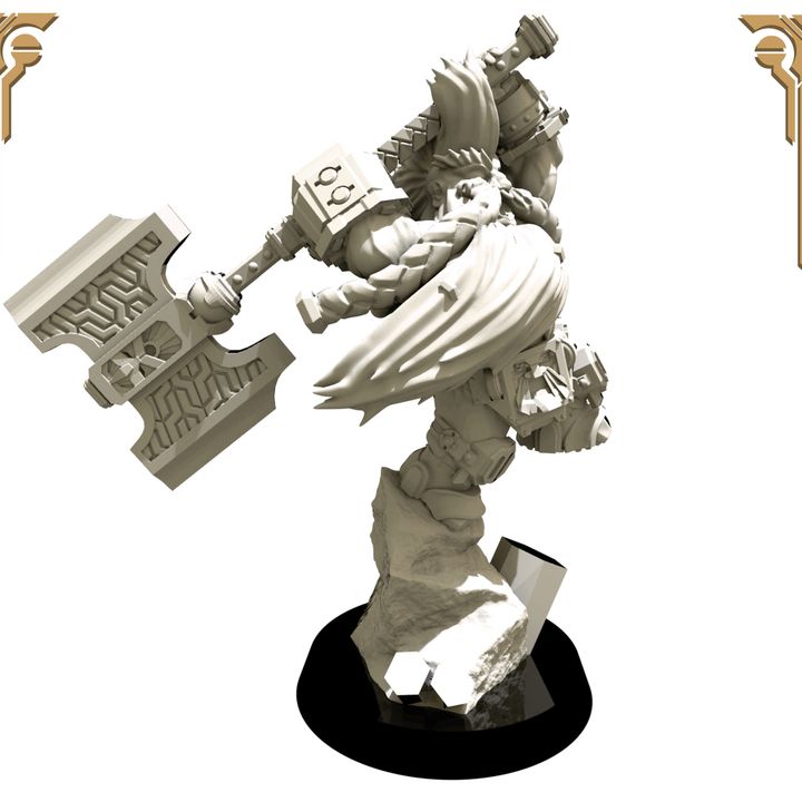 3D Printable Berserkir Champion - Presupported by Forged in Fury Miniatures