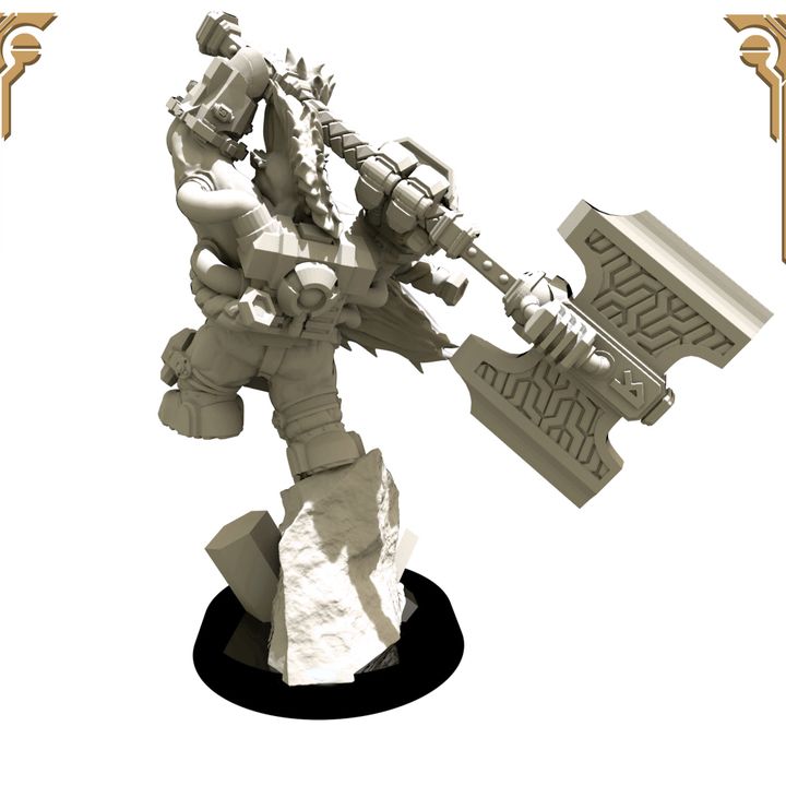 3D Printable Berserkir Champion - Presupported by Forged in Fury Miniatures