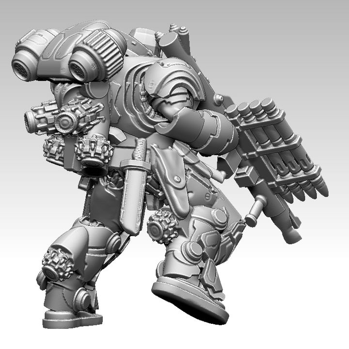 3D Printable Enesis Missile launcher pose 2 by robert naismith