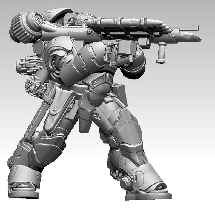 3D Printable Enesis Missile pauncher pose 1 by robert naismith