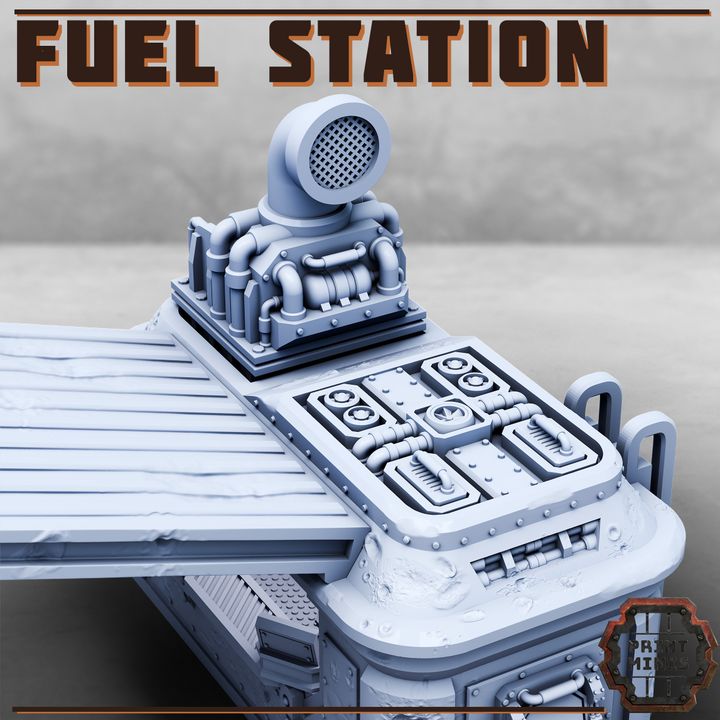 3D Printable Fuel Station by Print Minis