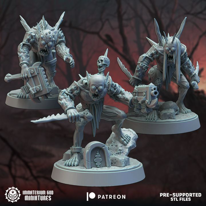 3D Printable Cyberghouls set by Immaterium God Miniatures