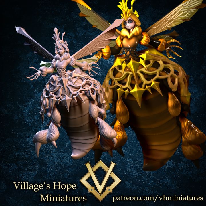 3D Printable Insect Queen by Village's Hope Miniatures