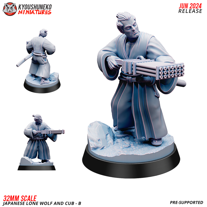 3D Printable Lone Wolf & Cub - B | Japanese Samurai by Kyoushuneko ...