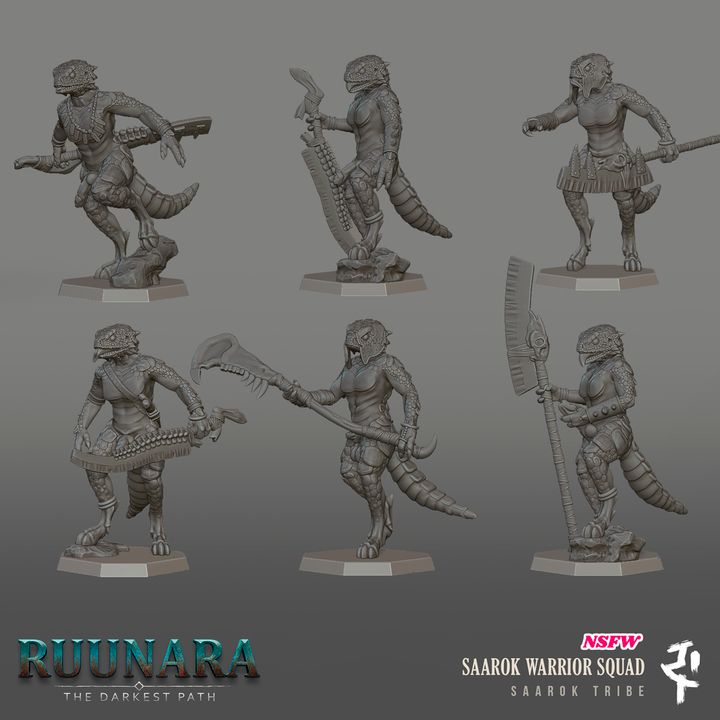 3D Printable NSFW RUUNARA - Saarok Warriors Squad by EVOD - RUUNARA