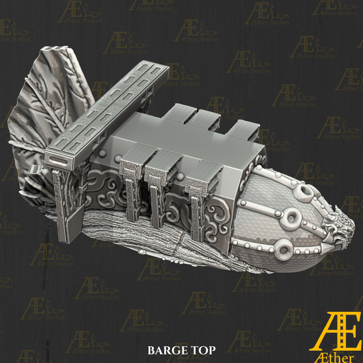3D Printable KS3SHP19 – Dwarven Battle Barge by Aether Studios