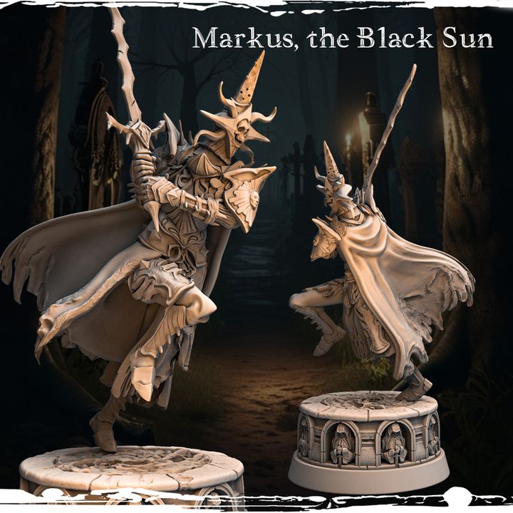 3D Printable Markus, the Black Sun - 75mm by Monolith Arts