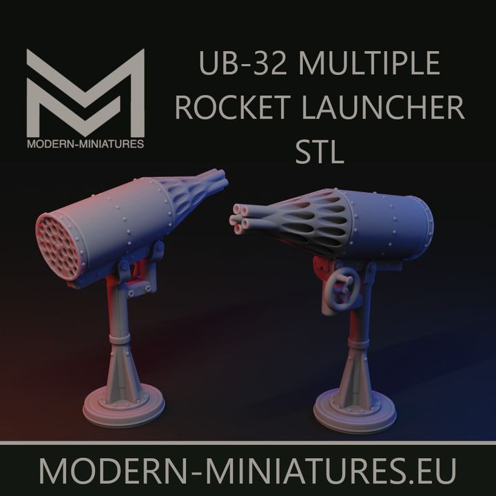3D Printable UB-32 MRLS multiple rocket launcher system by Modern ...