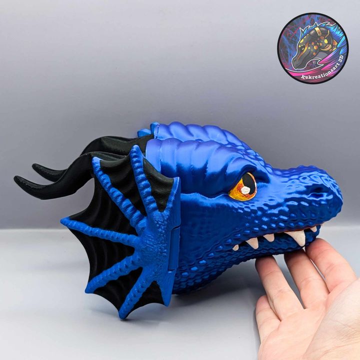 3D Printable Customizable Dragon Hand Puppet by Kirsten M