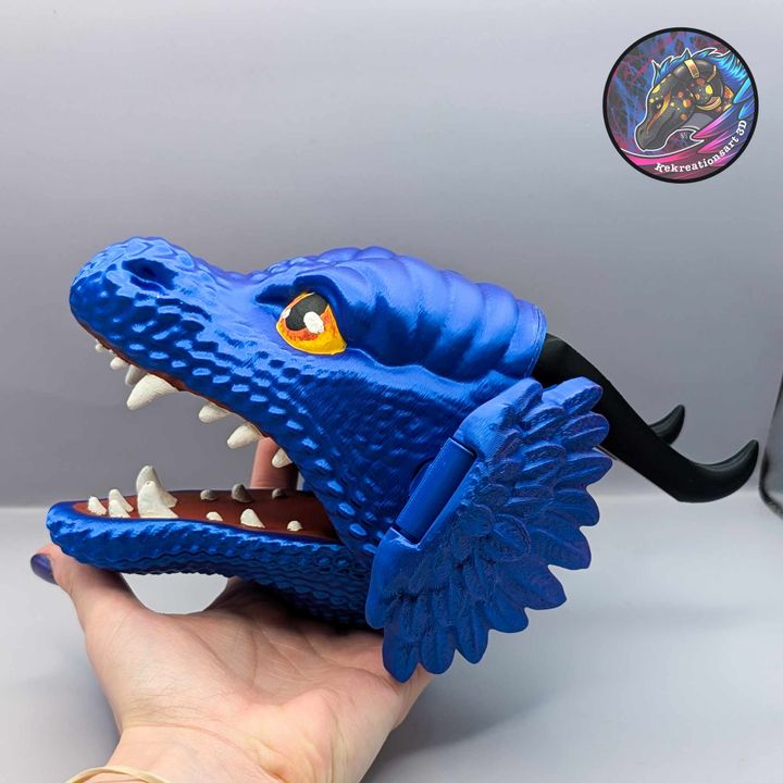 3D Printable Customizable Dragon Hand Puppet by Kirsten M