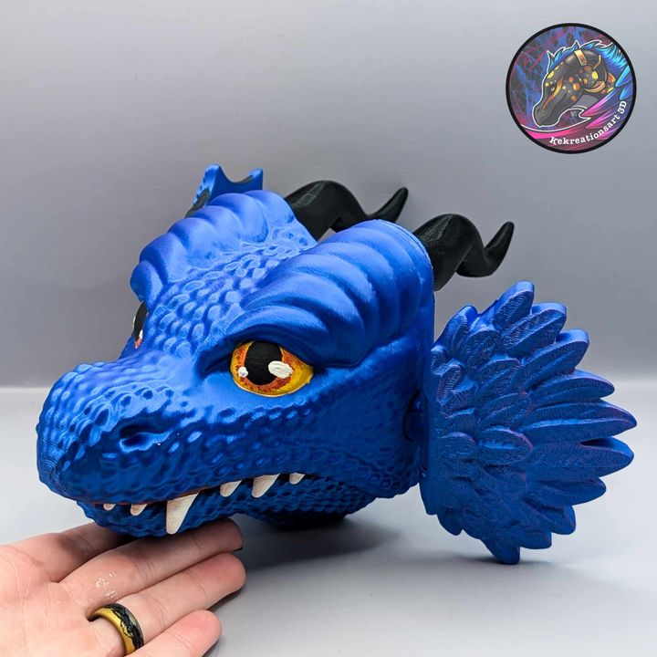 3D Printable Customizable Dragon Hand Puppet by Kirsten M