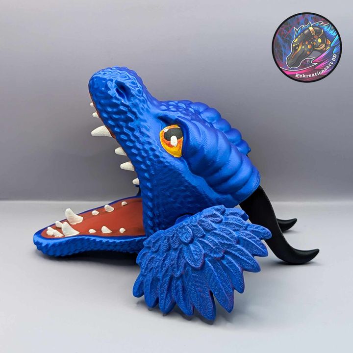 3D Printable Customizable Dragon Hand Puppet by Kirsten M