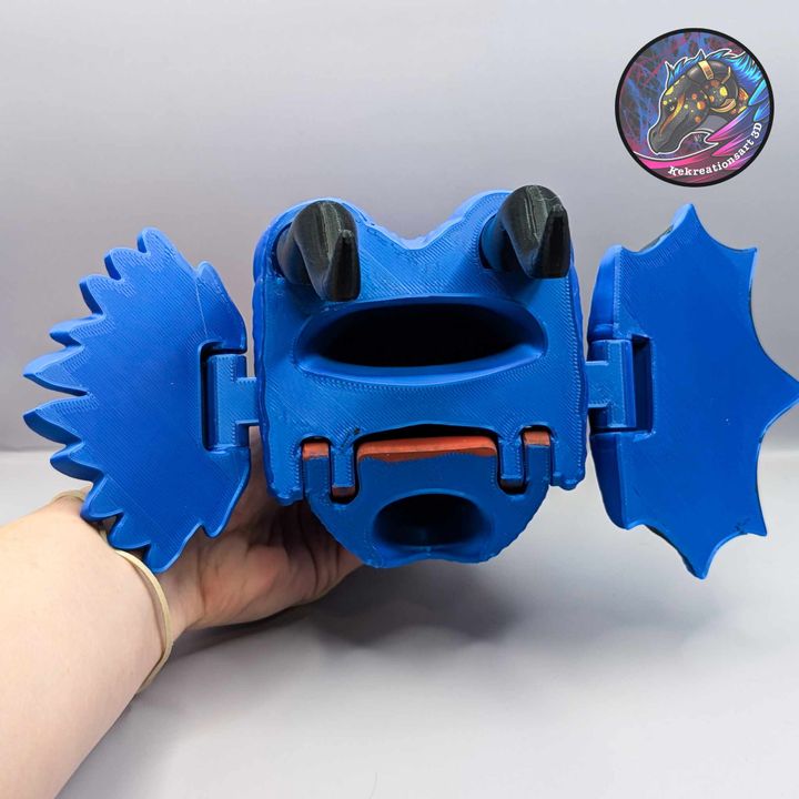 3D Printable Customizable Dragon Hand Puppet by Kirsten M