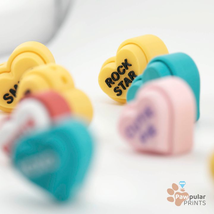 3D Printable Conversation Heart Remix MEGA-Pack, Fidget Keychain ...