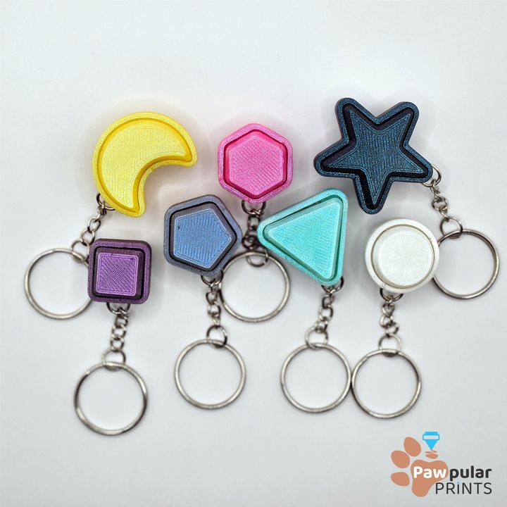 3D Printable Basic Shape Clicker Pack, Clicker Fidget Keychain [Private ...