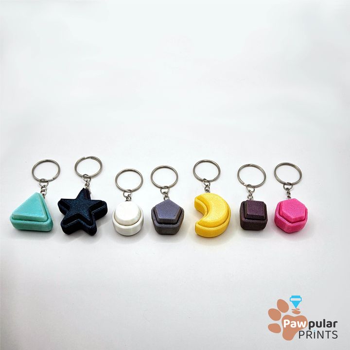 3D Printable Basic Shape Clicker Pack, Clicker Fidget Keychain [Private ...
