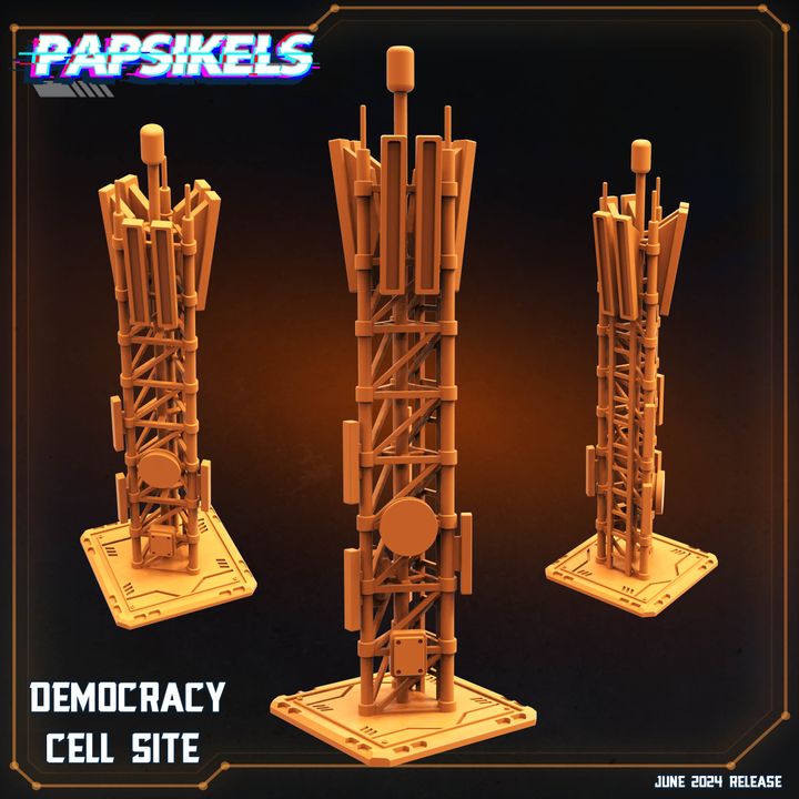 3D Printable DEMOCRACY CELL SITE by PAPSIKELS MINIATURES