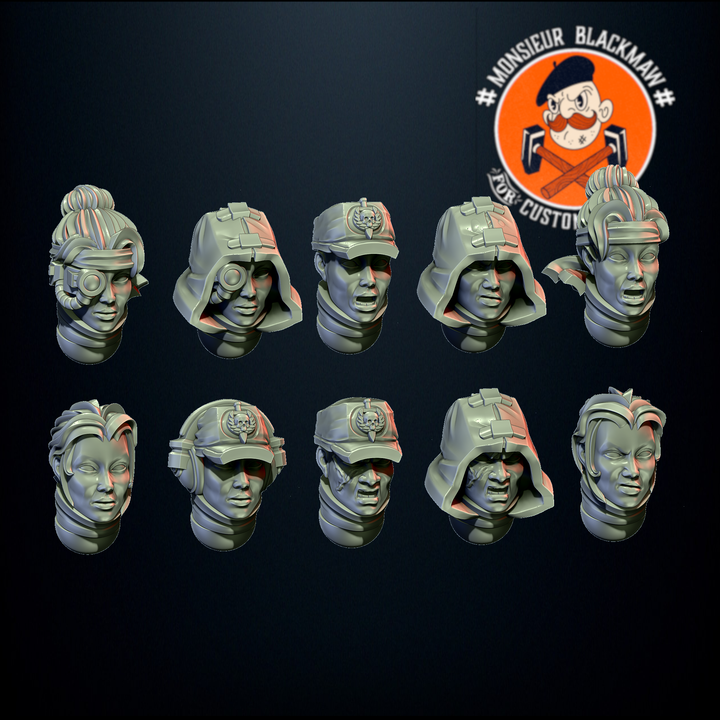 3D Printable 1st and unique female heads kit by Julien GREGOIRE