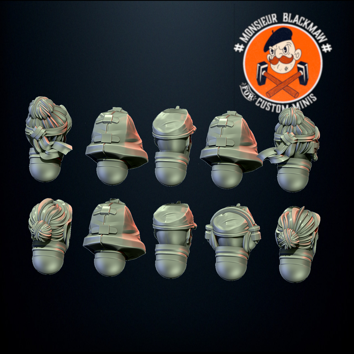 3D Printable 1st and unique female heads kit by Julien GREGOIRE
