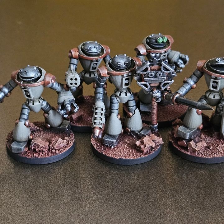 3D Printable 28mm Scale Heavy Martian HQ Set by Mark Minghella