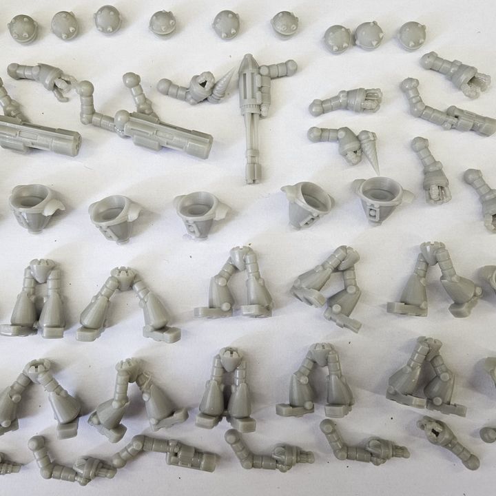 3D Printable 28mm Heavy Martian Infantry Set by Mark Minghella