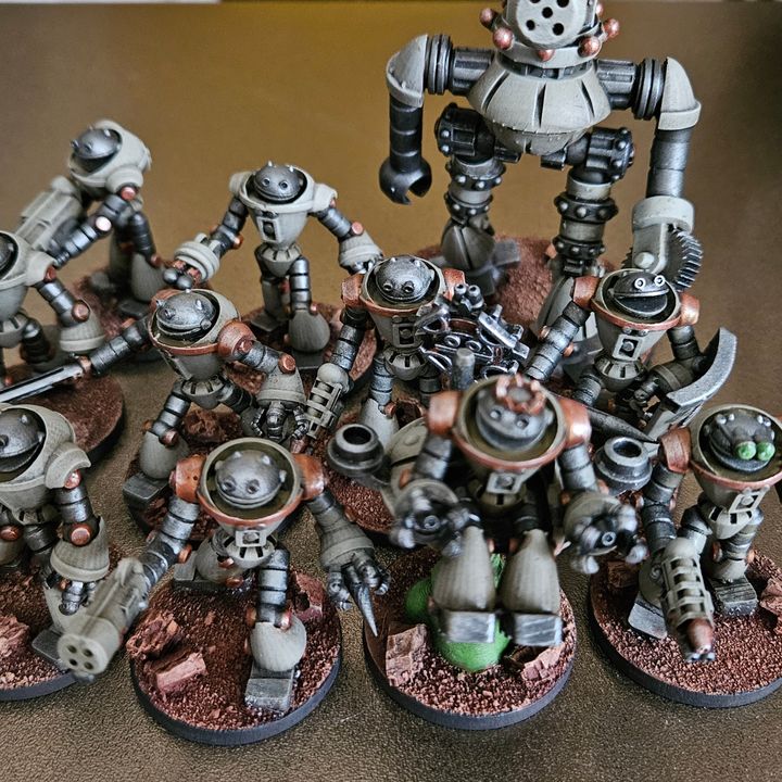 3D Printable 28mm Heavy Martian Infantry Set by Mark Minghella