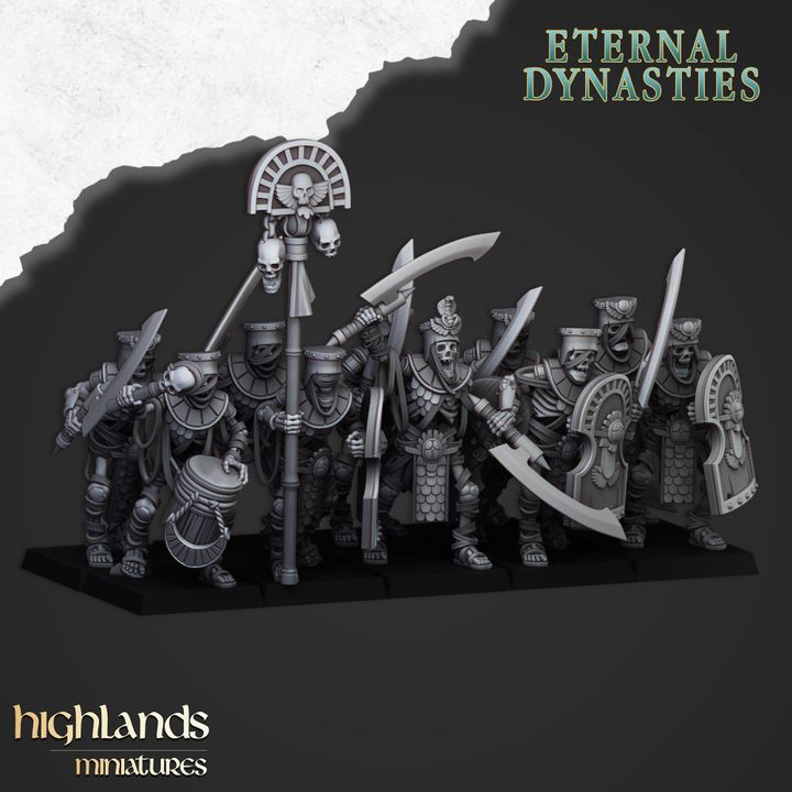 3D Printable Ancient Guard - Highlands Miniatures by Highlands Miniatures
