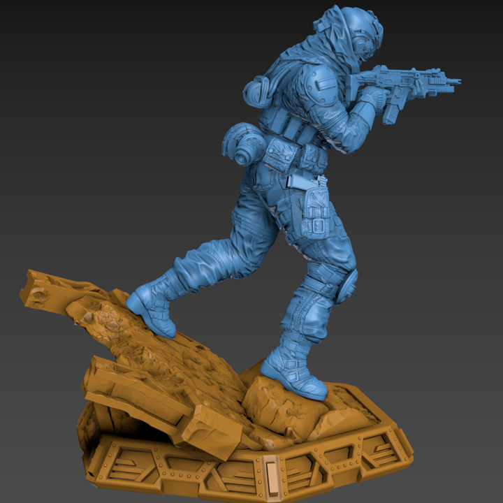 3D Printable Omnibus Pilot 100mm and 32mm by Extra Guy