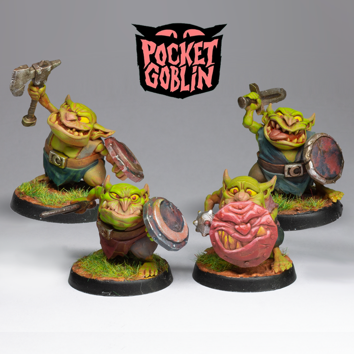 3D Printable Goblins with Hand Weapons - PocketGoblin by Pocket Goblin