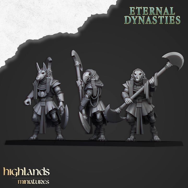 3D Printable Anubis Guard - Highlands Miniatures by Highlands Miniatures