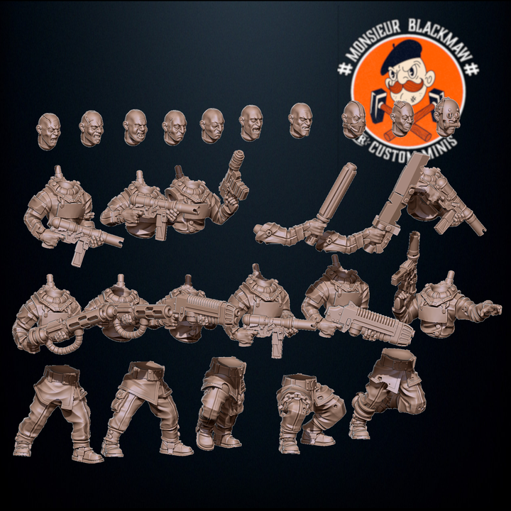 3D Printable Prisoners soldiers kit by Julien GREGOIRE