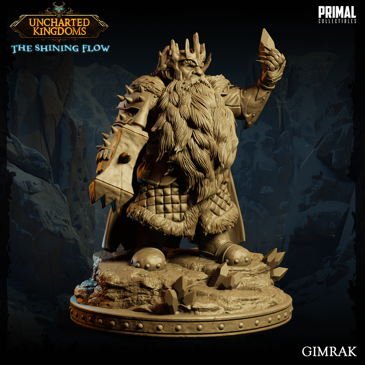 3D Printable Dwarf King - Gimrak - July 2024 - Uncharted Kingdoms by ...