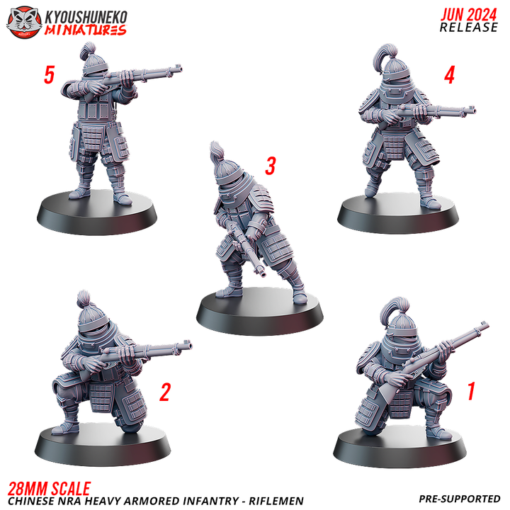 3D Printable Riflemen - Chinese NRA Heavy Armored Infantry ww2 by ...