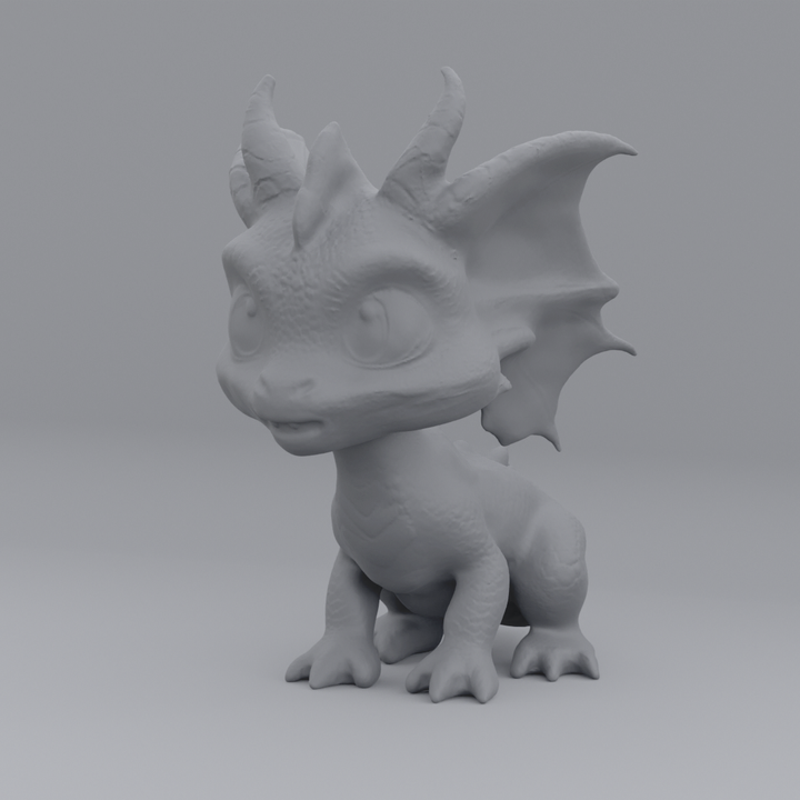 3D Printable Wingless Baby Dragon #1 by zforged