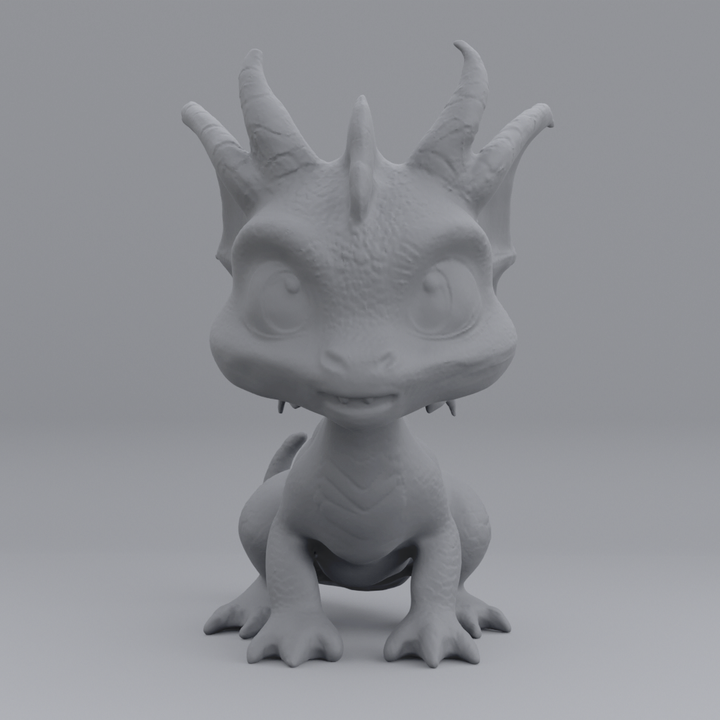 3D Printable Wingless Baby Dragon #1 by zforged