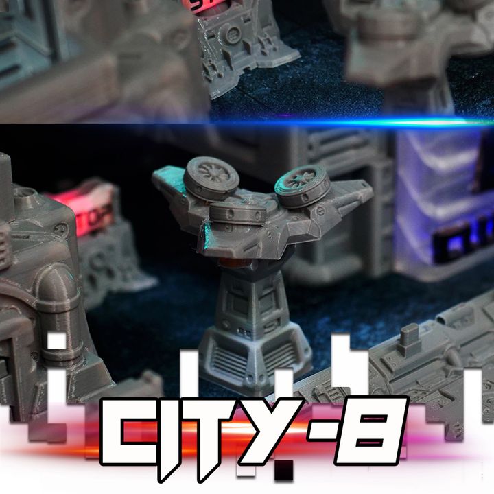 3D Printable Cyberpunk / Sci-fi props - LED lights by DecoQuest Workshop