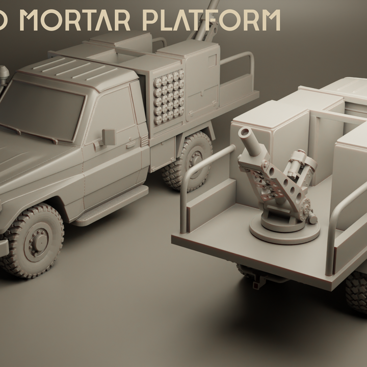 3D Printable TurnBase Miniatures: Advanced Mortar Platform by TurnBase ...